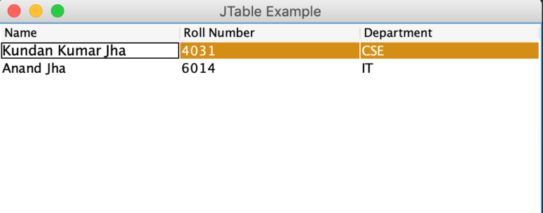 Hướng dẫn sử dụng JTable trong Java Swing - Deft Blog